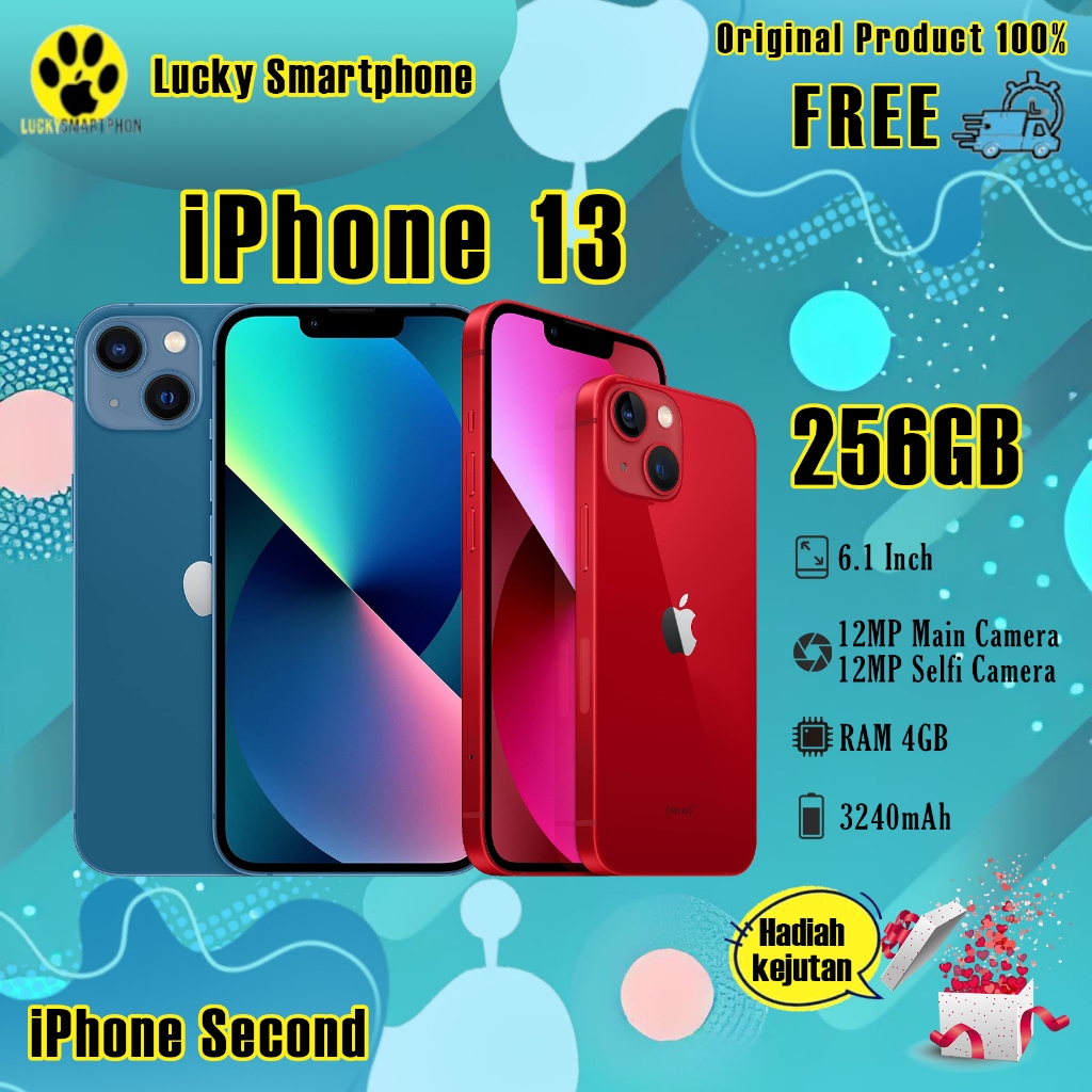 Jual iPhone 13 256GB Second/Bekas Original100% Fullset 6.1"OLED-Ori Mulus Normal Phone 3utools ...