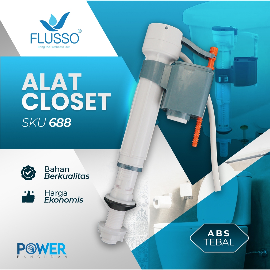 Jual Flusso Alat Pelampung Closed Duduk / Alat Closed closet Sparepart ...
