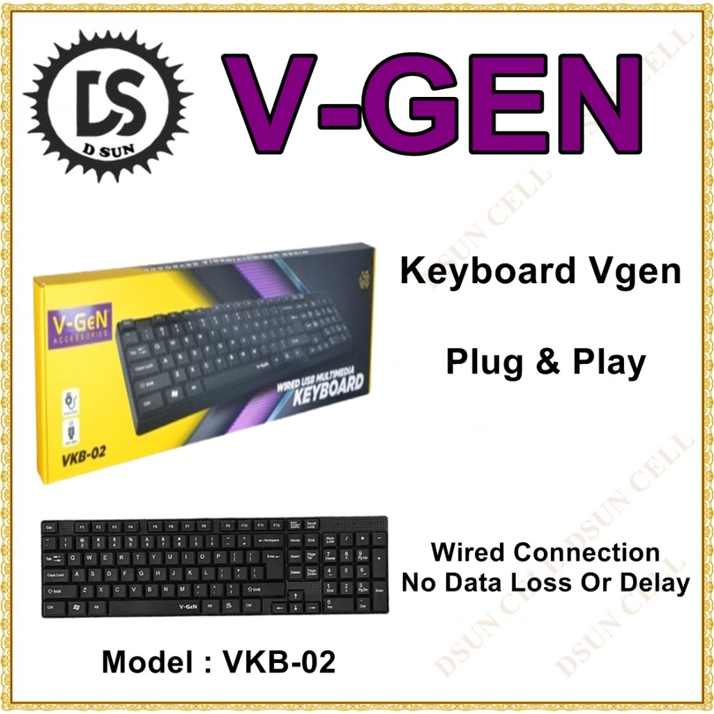 Jual Wired USB Keyboard VKB 02 V-Gen Original / Keyboard Usb Vgen ...