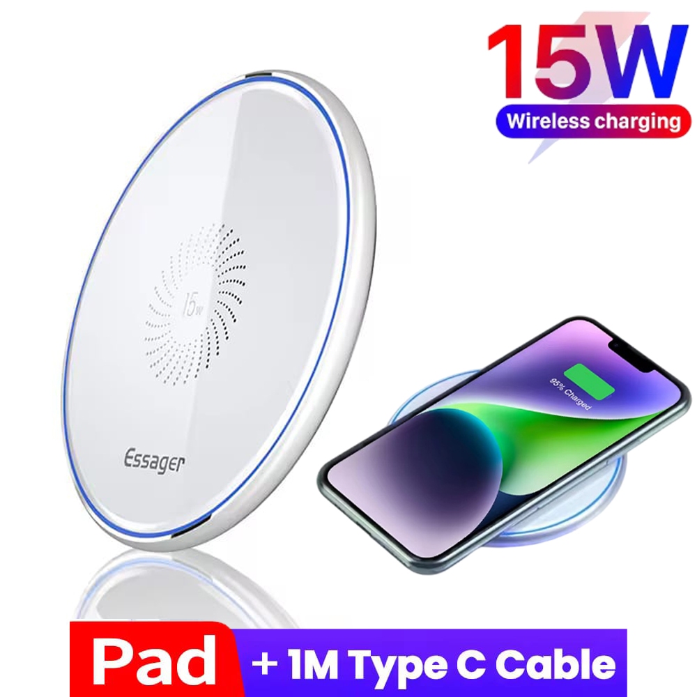 Jual essager pad charger kabel type c 15w wi-fi Wireless Charger ...