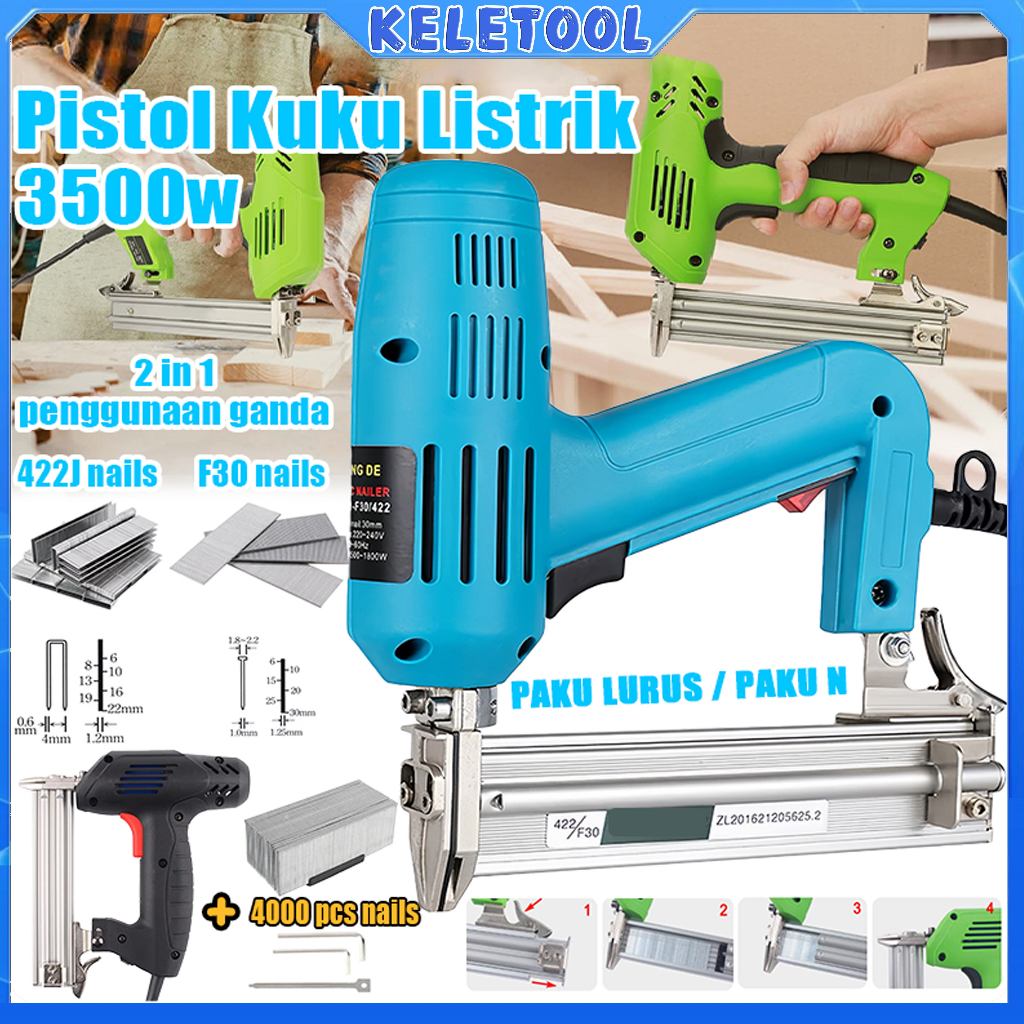 Jual F30/F422 3500W Pistol Paku Stapler Paku Elektrik Penggunaan Ganda ...