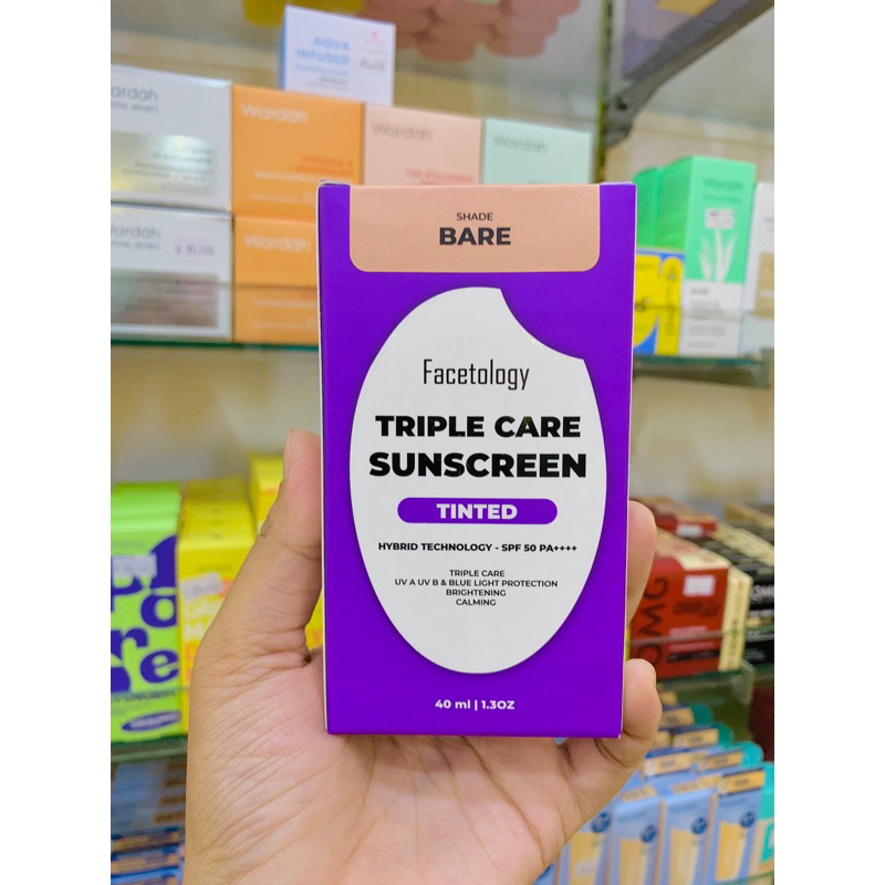 Jual Facetology Triple Care Tinted sunscreen SPF50 PA++++ | Shopee ...