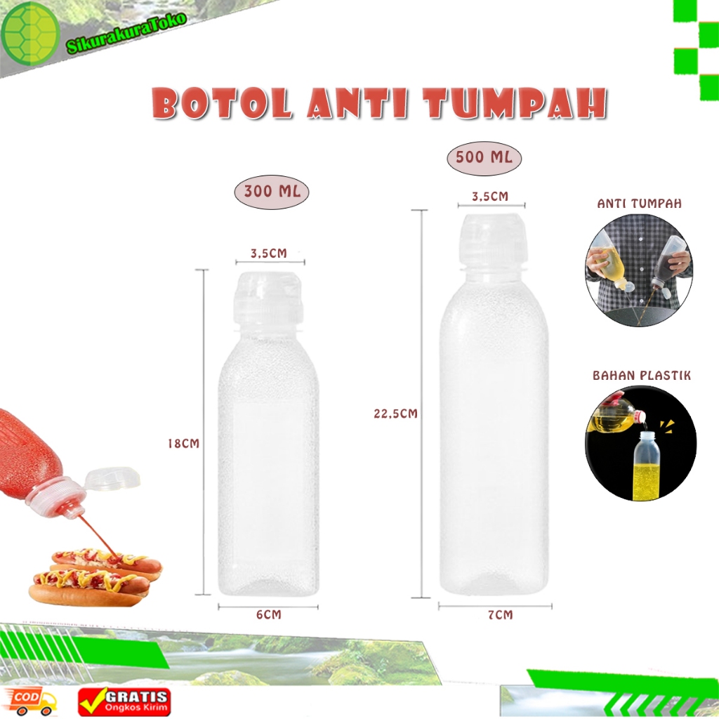 Jual (Skr) Botol Minyak Anti Tumpah Fliptop Dapur rumah tangga pot ...
