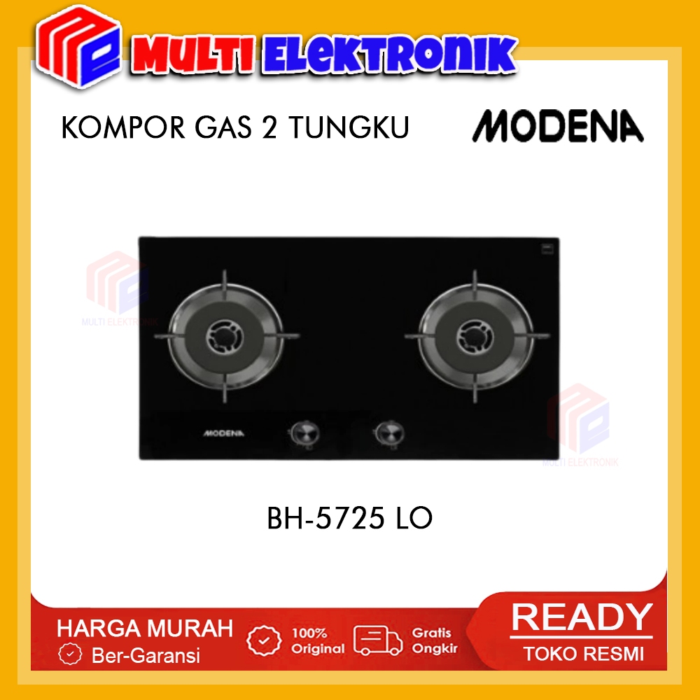 Jual MODENA Kompor Gas Tanam 2 Tungku Built-in Gas Hob BH 5725 LO ...