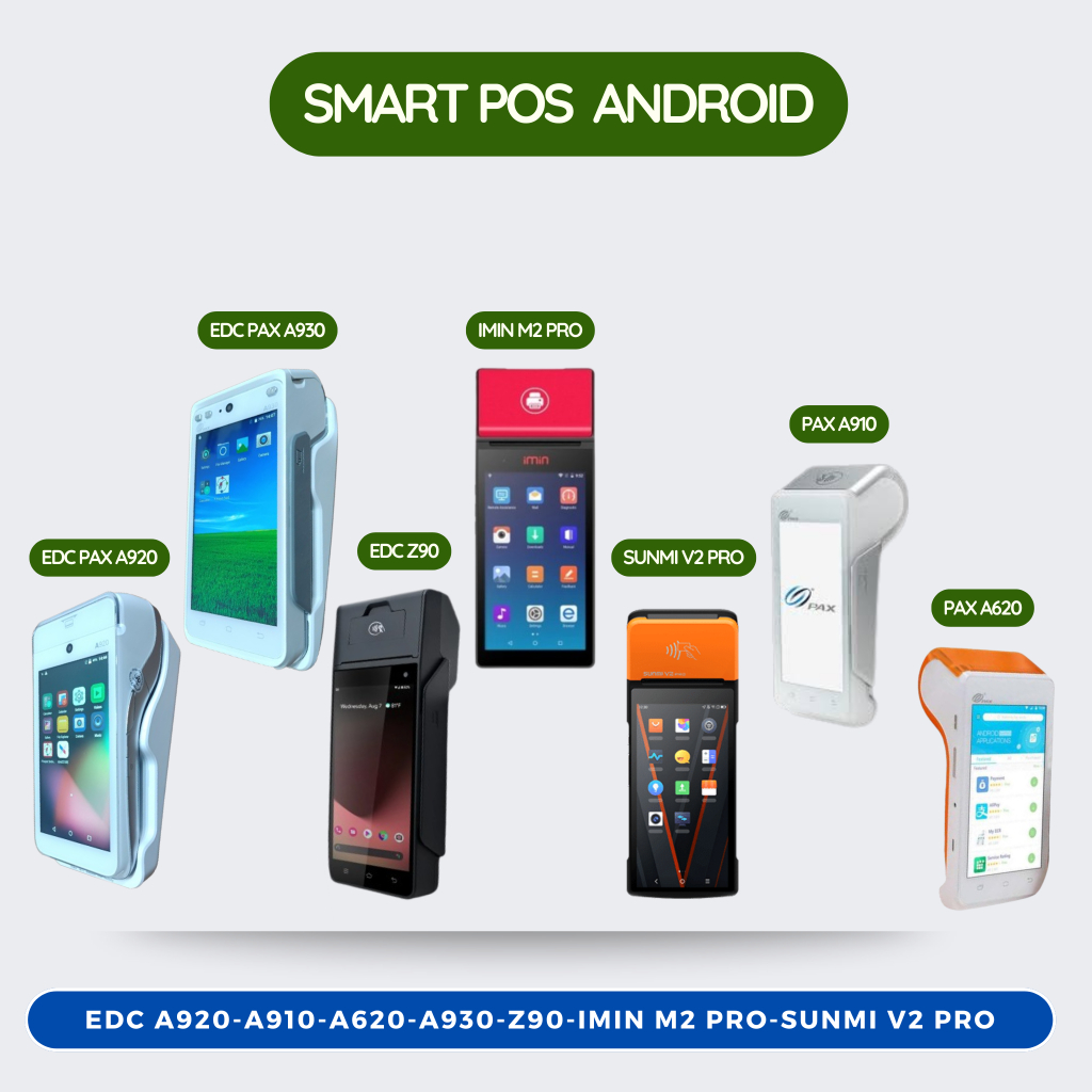 Jual Edc Android Pax A930 A910 A620 Z90 IMIN M2 PRO SUNMI V2 PRO Spbu Pertamina Tanpa Docking ...