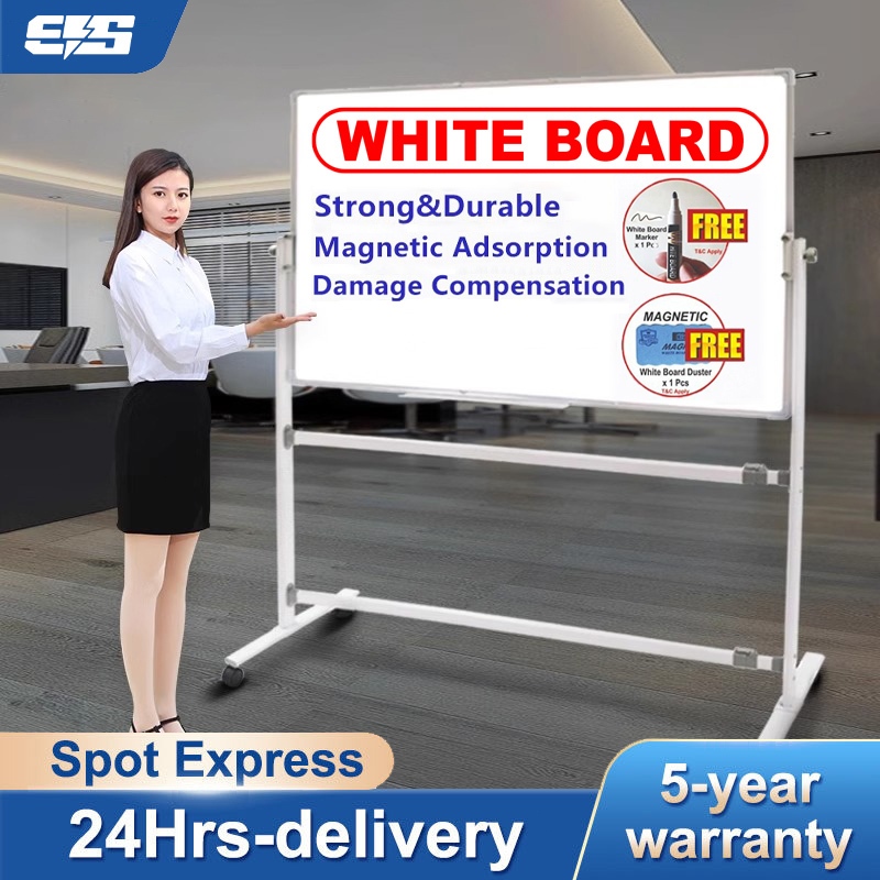 Jual Papan Tulis Magnetic Whiteboard Standing Papan Tulis White Board ...