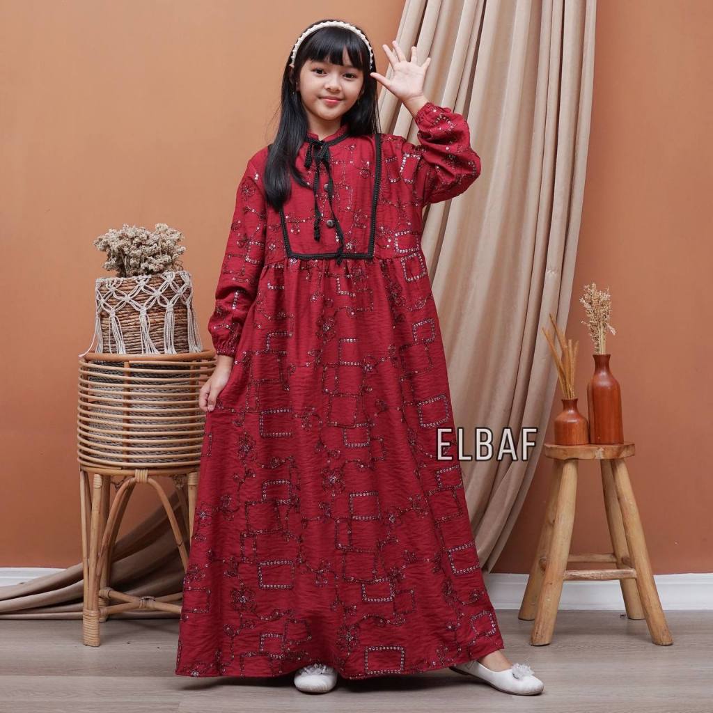 Jual Nirmala Dress Baju Gamis Anak Perempuan Crespo Embriodery Renda ...