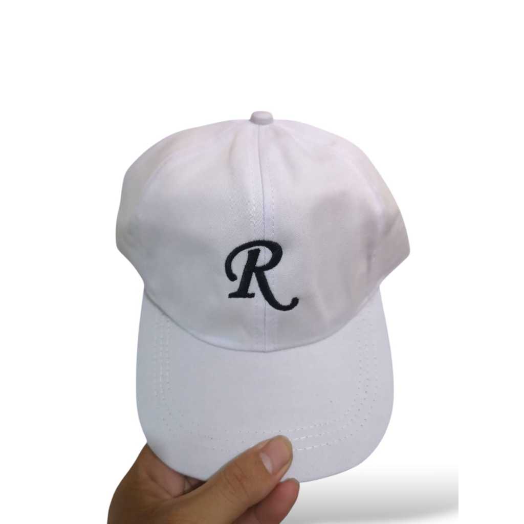 Jual Topi Baseball Putih Inisial Kaligrafi Abjad Huruf Teks Alphabet A ...