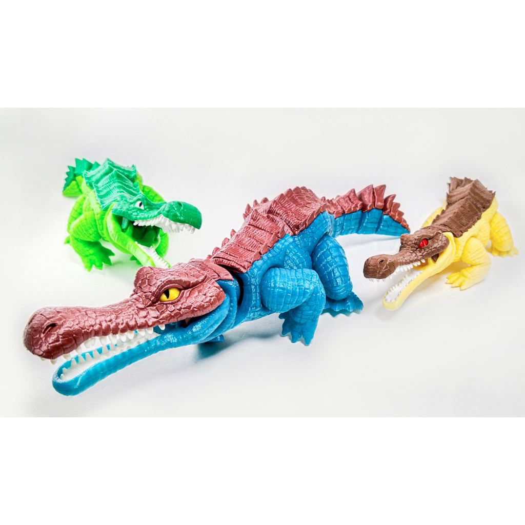 Jual Cuero Mainan Buaya Purba Dinosaurus Artikulasi Mulut Bergerak ...