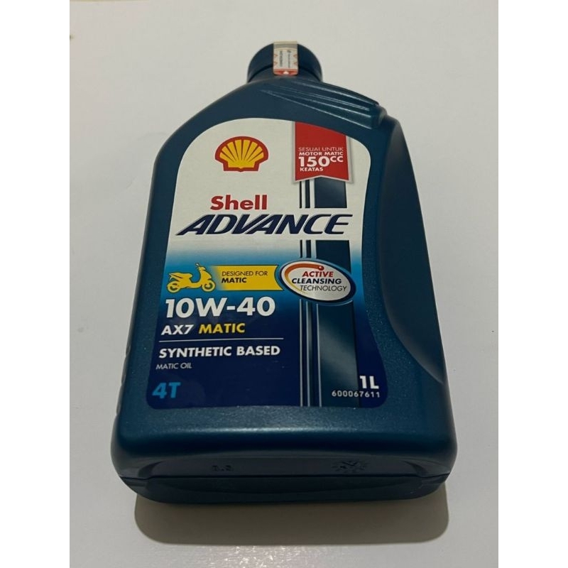 Jual Shell Advance AX7 Matic Scooter SAE 10W-40 SYNTHETIC BASED 1 Liter ...