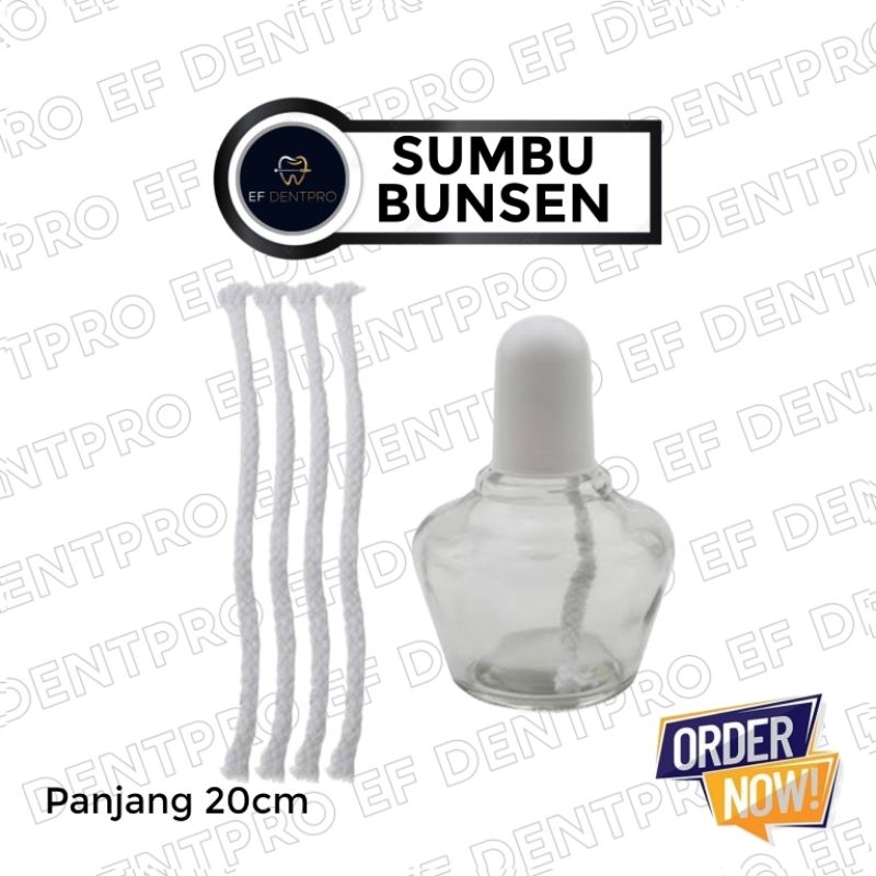 Jual SUMBU BUNSEN TALI SUMBU SPIRITUS BUNSEN 20cm 1pcs TALI SUMBU LAMPU ...