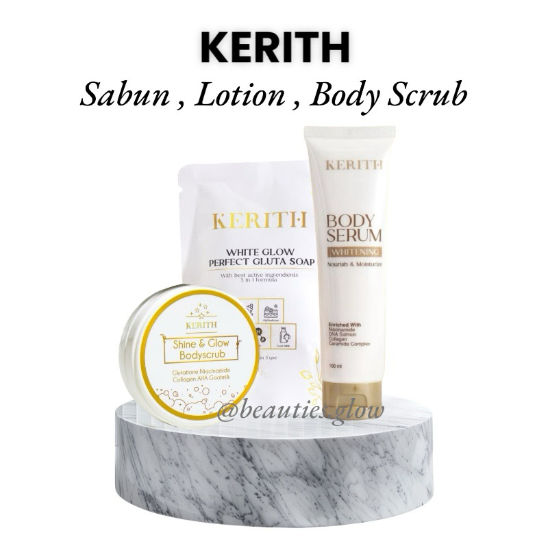 Jual KERITH WHITE GLOW PERFECT GLUTA SOAP - BODY SCRUB KERITH - BODY ...