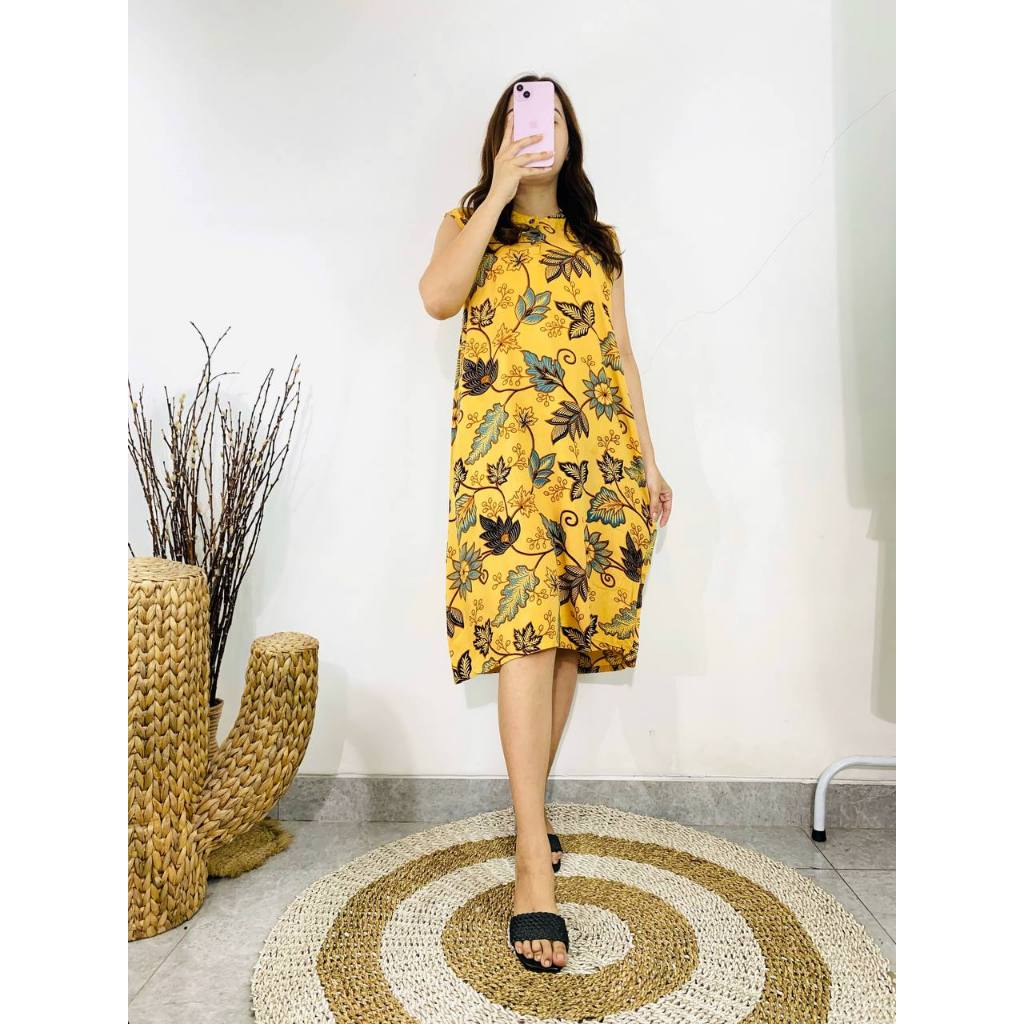 Jual Batik Benang Raja Daster Yukensi Kancing | Shopee Indonesia