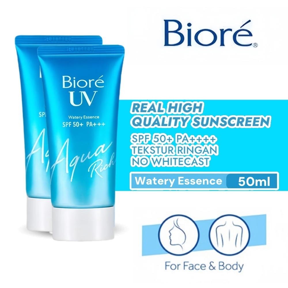 Jual Biore UV Aqua Rich Watery Essence Sunscreen 50ml SPF 50+ PA ++++ Sunblock Waterproof ...