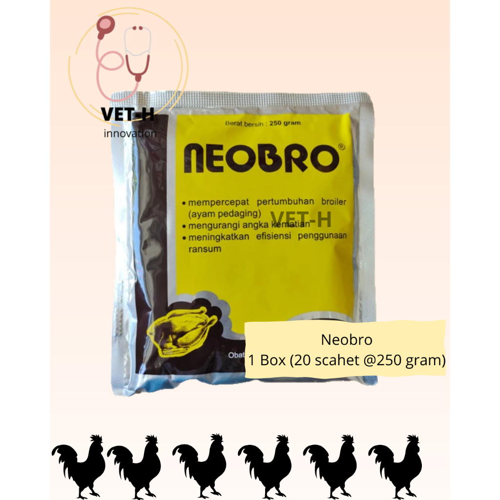 Jual Neobro 250 gram (1 box isi 20 sachet) Medion – Multivitamin ayam ...