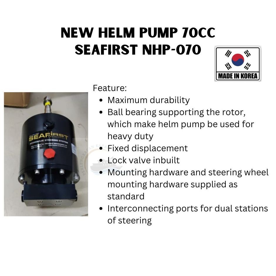 Jual Helm Pump SEAFIRST 70cc Heavy Duty/ Helm Pump Setir Hydraulic 70 ...