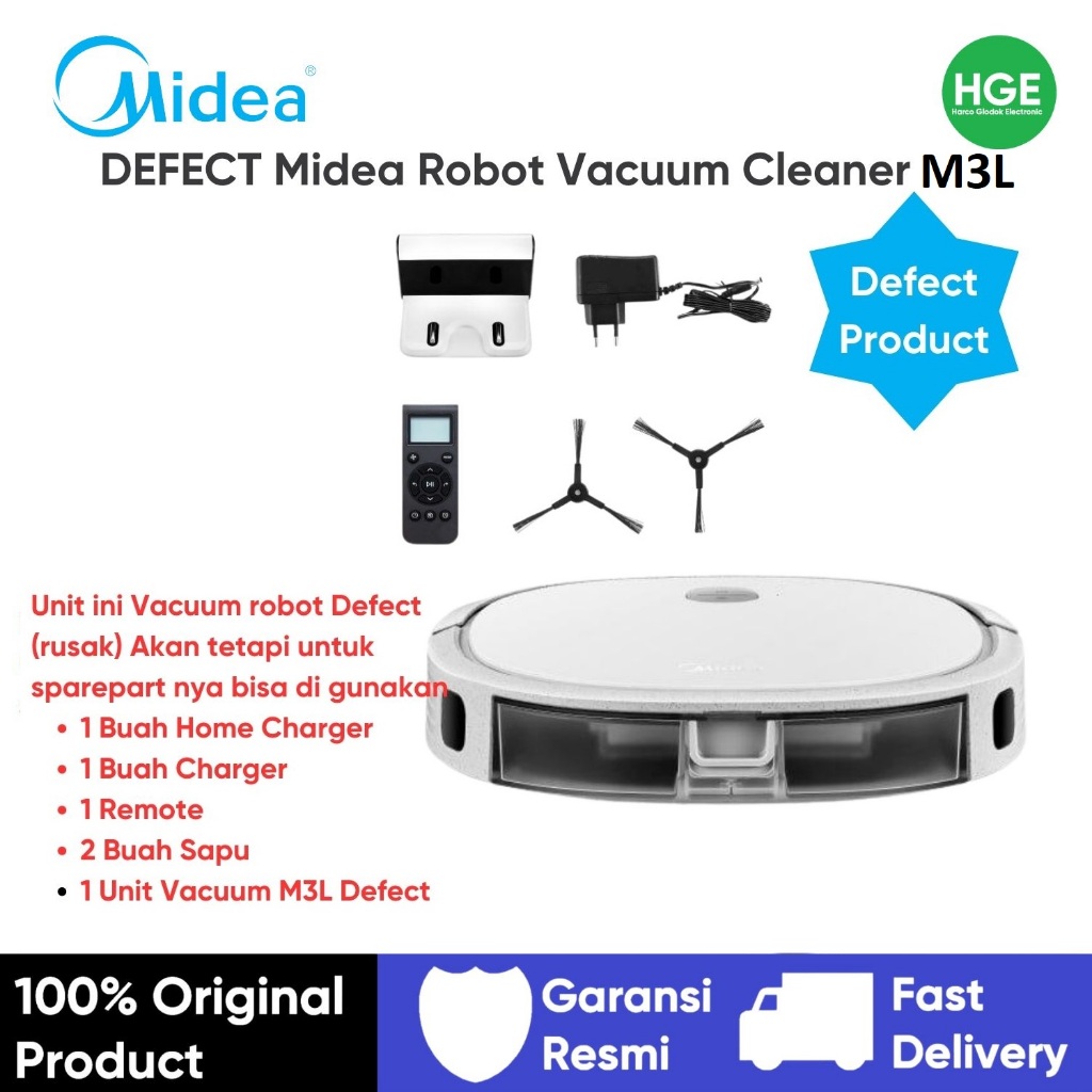 Jual Midea M3L Robotic Vacuum Cleaner 40W 800ml 2600mAh Vacum Robot ...