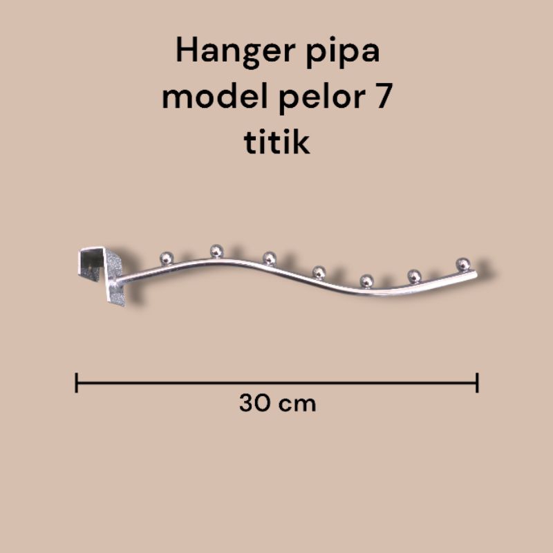 Jual Hanger pipa/suling pipa model belalai pelor 7 titik BESI | Shopee ...