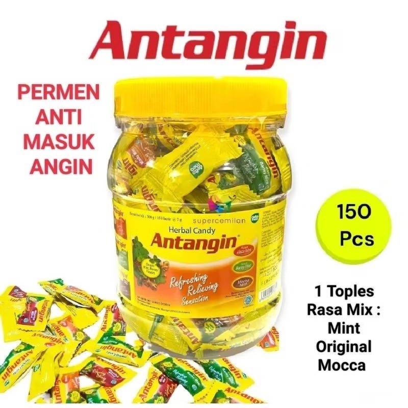 Jual Permen Antangin Toples isi 150 butir kembang gula obat masuk angin ...