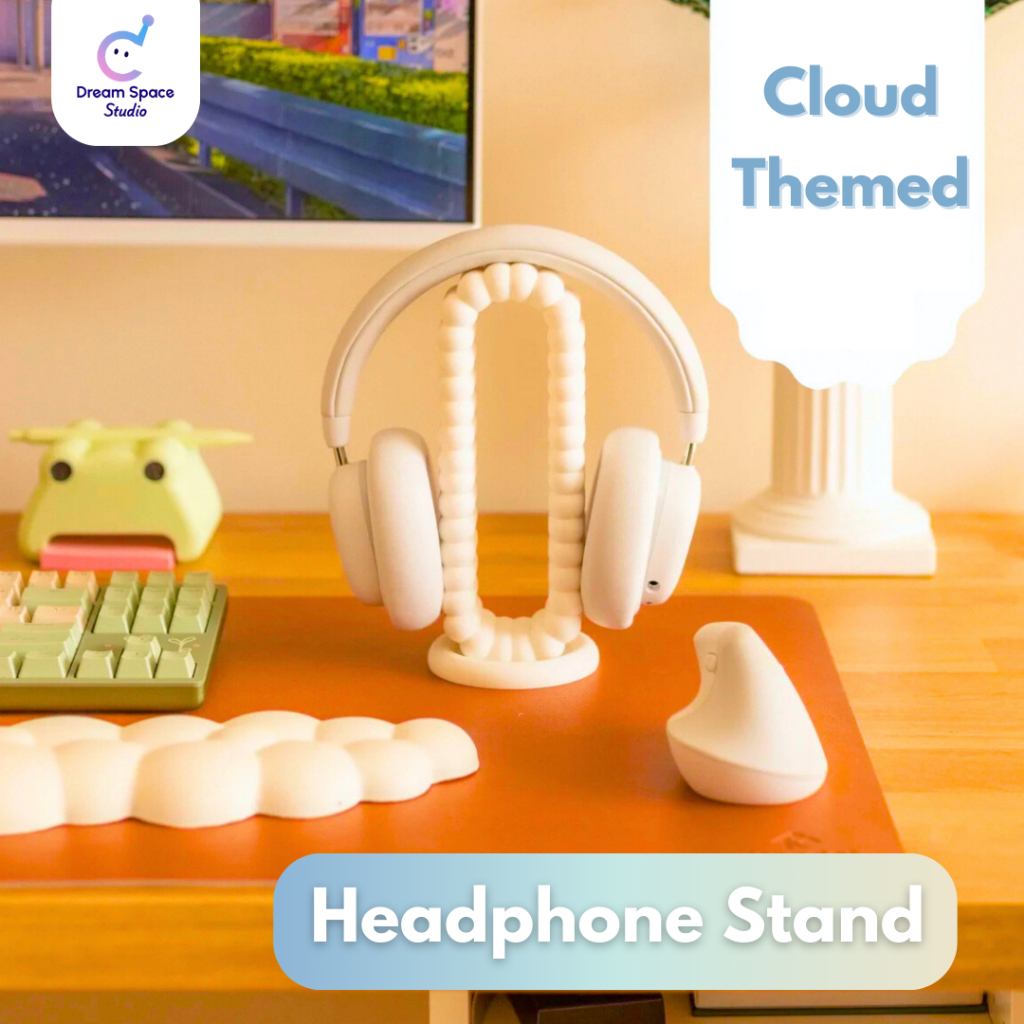 Jual Dreamspace Studio Cute Headphone stand 3D printed Cloud aesthetic ...