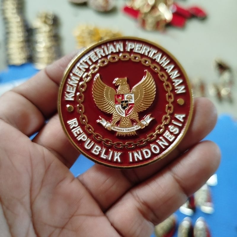 Jual emblem baret pns kemhan tebaru lis putih tni ad | Shopee Indonesia
