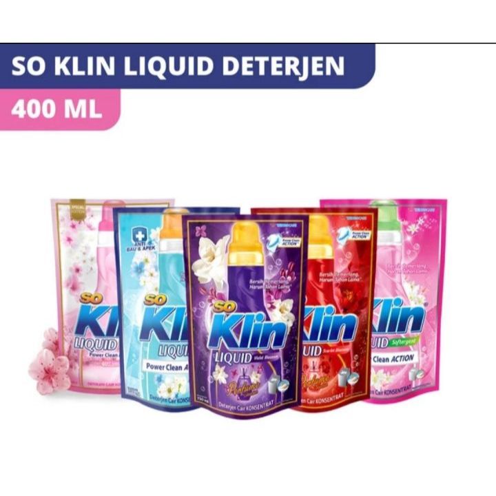 Jual So klin liquid Refill 400 ml / So klin detergent cair konsentrat ...