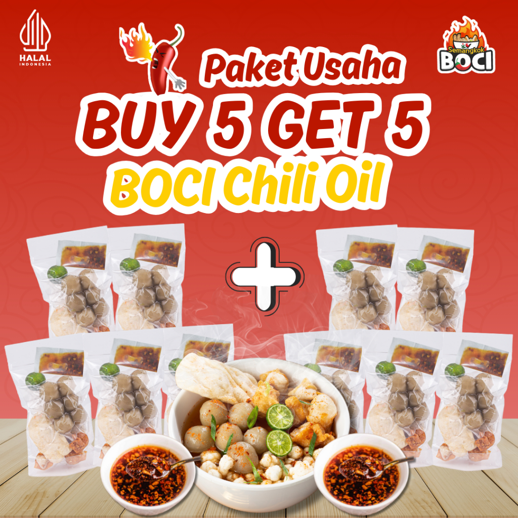 Jual 10 Bungkus Baso Aci Chili Oil Paket Cuan Semangkok Boci Makanan ...
