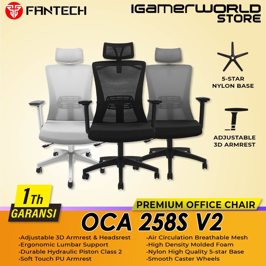 Jual Fantech OCA258s / OC-A258s Premium Office Chair | Shopee Indonesia