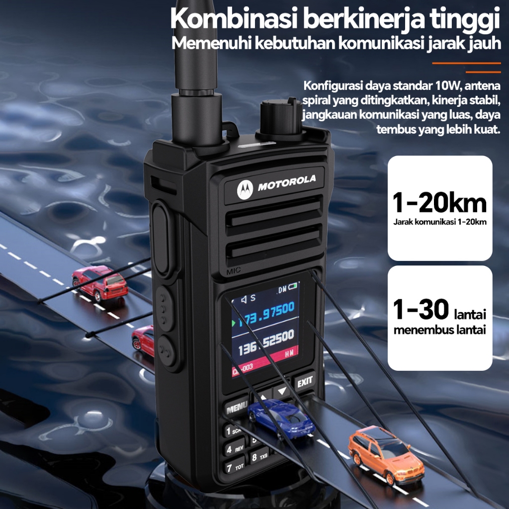 Jual HT Motorola GP3188 Walkie Talkie Long Range 20KM 10Watt Handheld ...