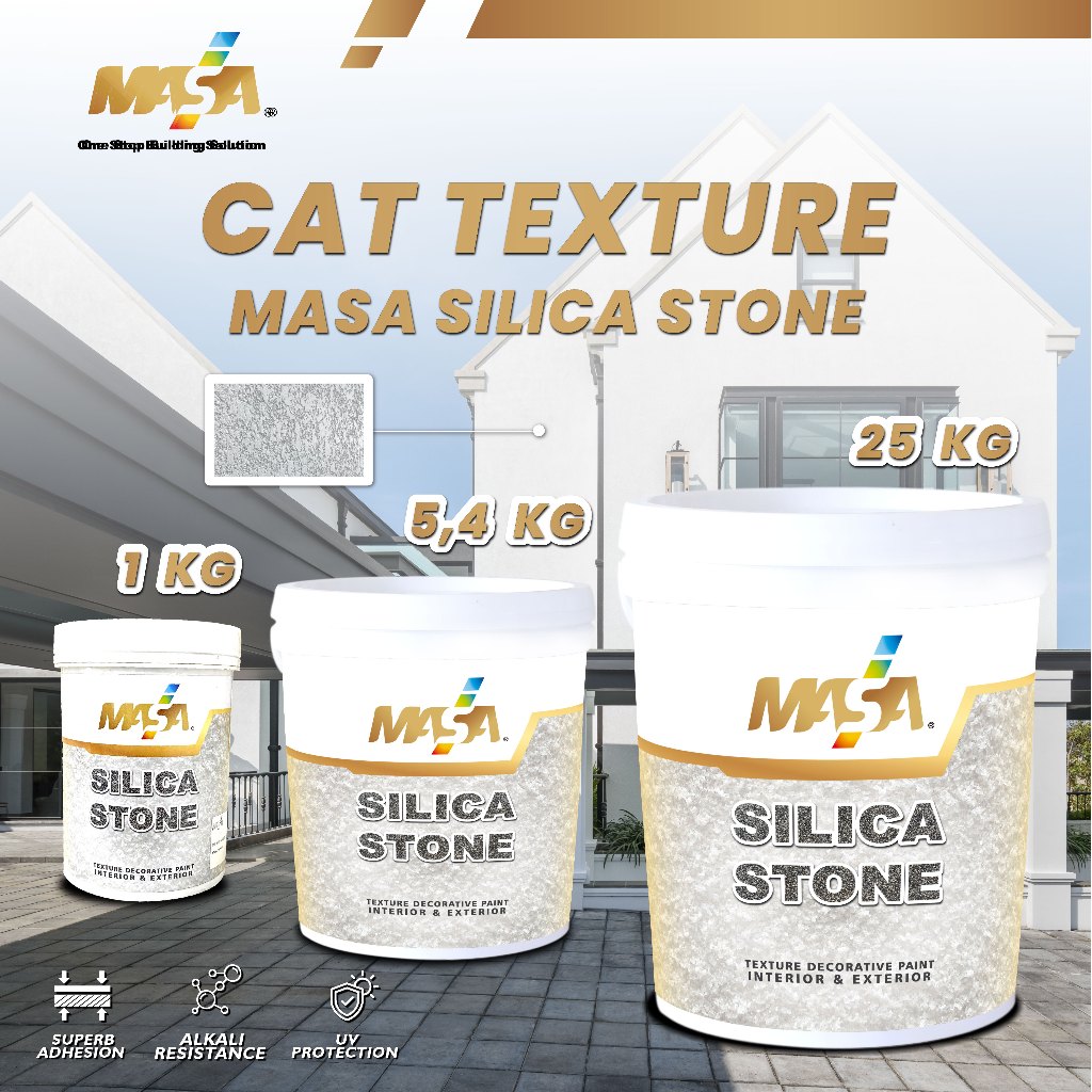 Jual Cat Texture MASA Silica Stone Interior & Exterior | Shopee Indonesia