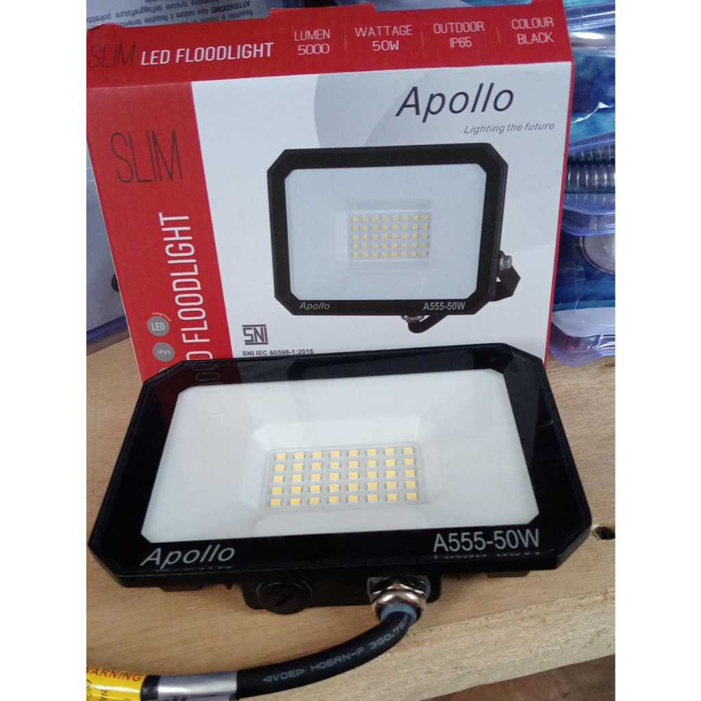 Jual LED FLOODLIGHT Slim Edition / Lampu Sorot Apollo 50W | Shopee ...