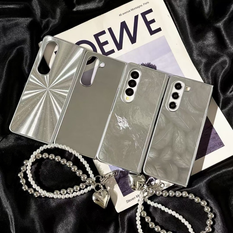 Jual New Case Zfold6 Silver Metalic Mirror Kaca Simple Elegant Mewah ...