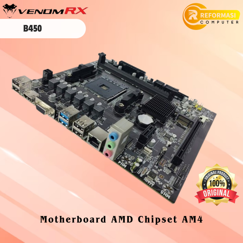 Jual VENOMRX Motherboard VenomRX B450 AMD Chipset AM4 | Shopee Indonesia