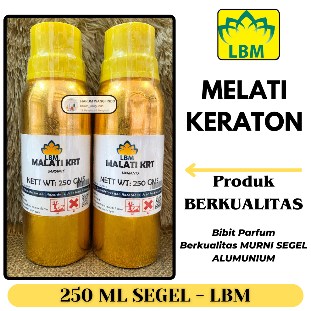 Jual Bibit Parfum MELATI KRATON Berkualitas 250 ML SEGEL Alumunium LBM Fragrance | Shopee Indonesia