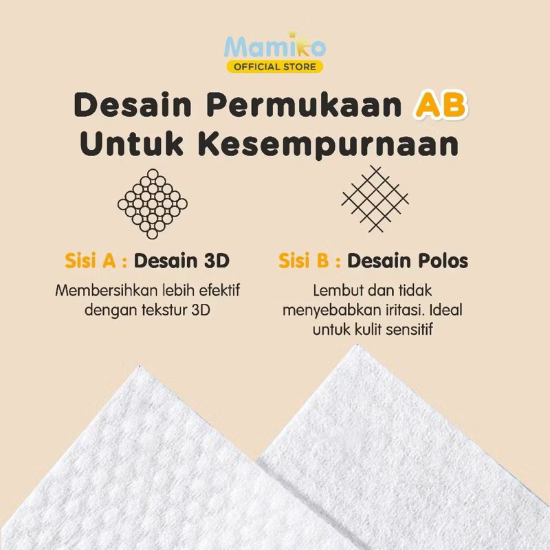 Jual Mamiko Facial Care Towel 60s - Tisu Basah Kering - Tissue ...