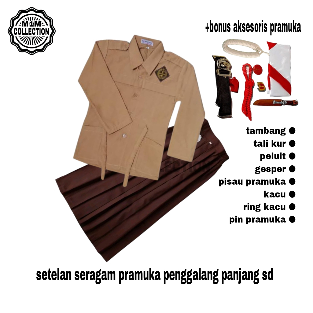 Jual Seragam Pramuka Penggalang SD Anak Perempuan Panjang Kelas 1-6 SD ...
