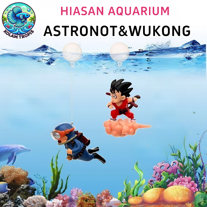 Jual Hiasan Aquarium Miniatur Penyelam WuKong FLOATING Dekorasi ...
