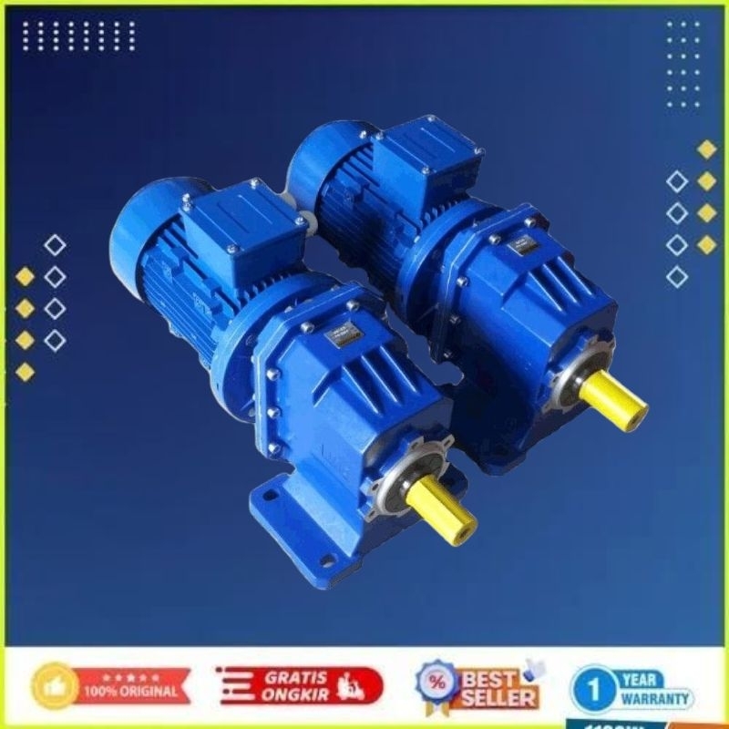 Jual HELICAL GEAR BOX CHCZ03 RASIO 10 MOTOR 3KW 4HP 3PHASE 380V ...