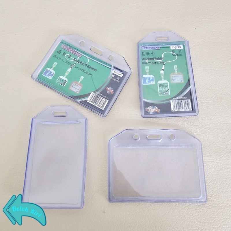 Jual Tempat Kartu Id Card Transparan 2 Sisi Pvc Holder Id Card ...
