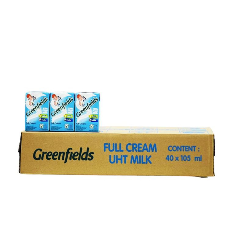 Jual Greenfields Susu UHT Full Cream 105ml Karton Dus isi 40 pcs | Shopee Indonesia
