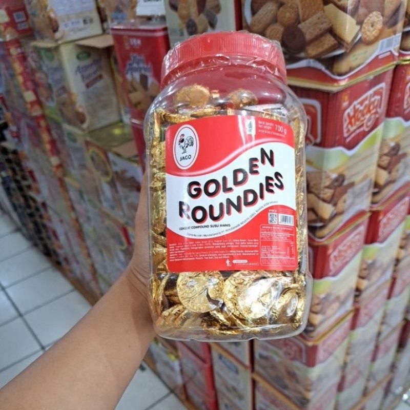 Jual Golden Roundies Cokelat Compound Susu Manis Toples 700gr | Shopee ...