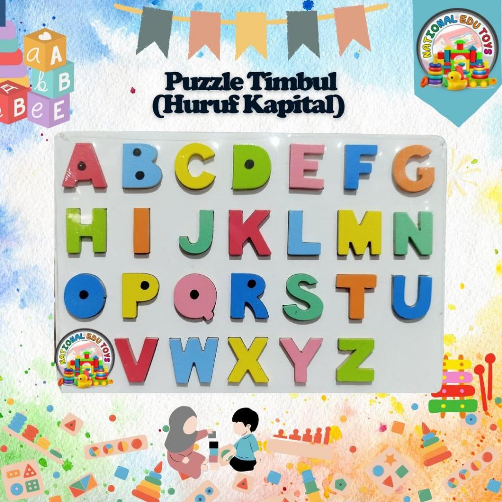 Jual Mainan Edukasi Puzzle Timbul Huruf/ Hewan/ Angka / Geometri / Buah ...