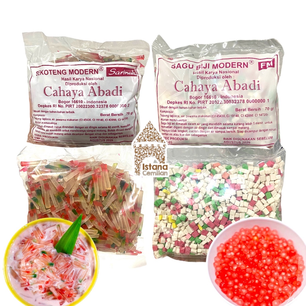 Jual Sekoteng / Sagu Biji Modern Sarinah Cahaya Abadi Pacar Cina Bahan ...