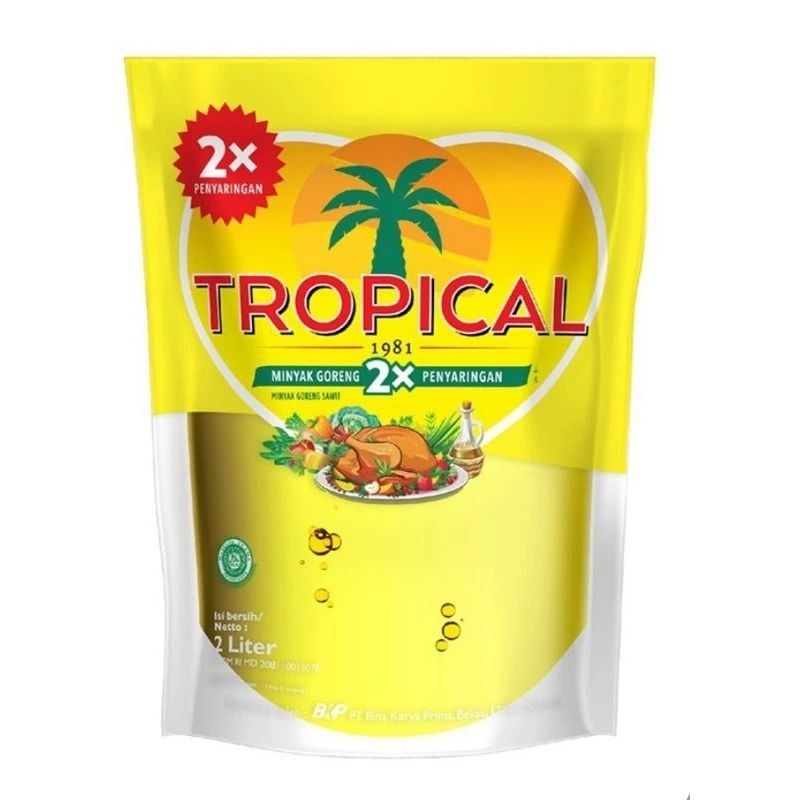 Jual Tropical Minyak Goreng Pouch 2L 1 Dus Isi 6 Pcs !!! | Shopee Indonesia