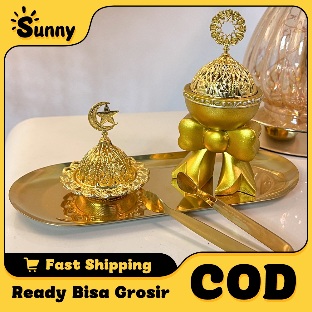 Jual Piring Pembakar Dupa Piring Bulat Gold| Piring Stainless Gold ...