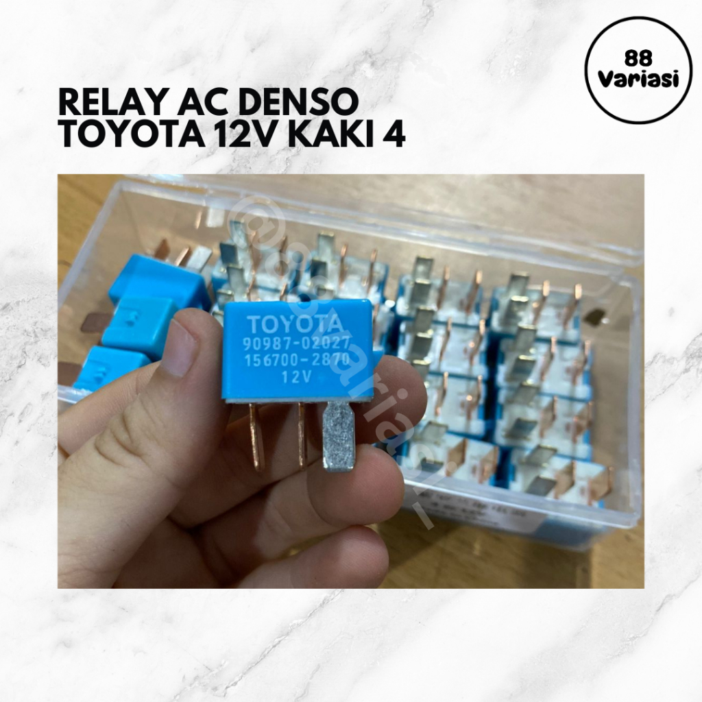 Jual Relay AC Mobil Toyota - relay Denso Biru 12V Kaki 4 | Shopee Indonesia