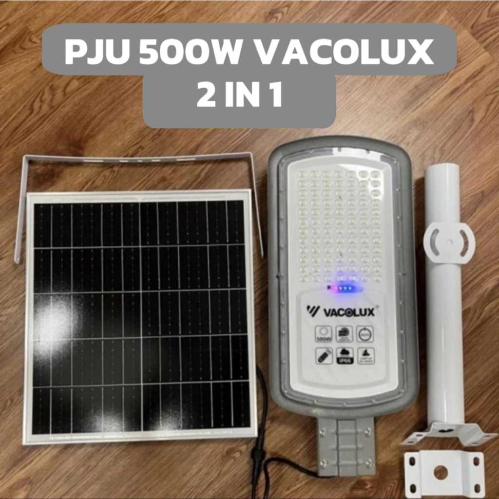 Jual Lampu Jalan Solar LED PJU 500W Merek Vacolux Solar Panel , Remote ...