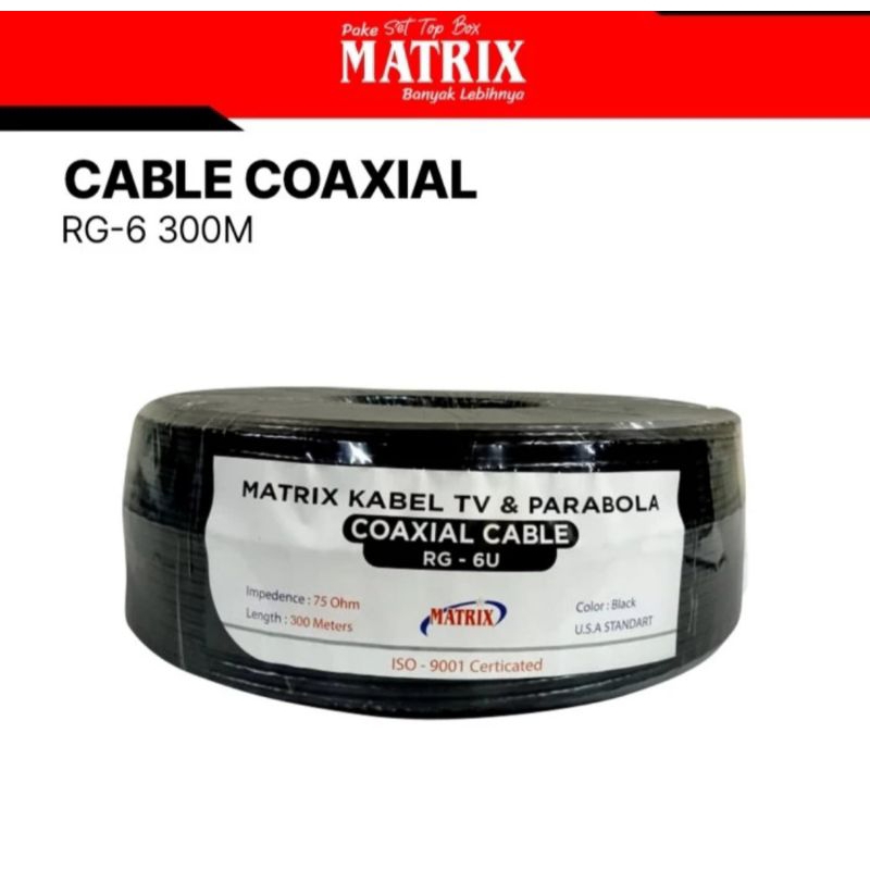 Jual Kabel coaxial RG-6U 300M Matrix | Shopee Indonesia