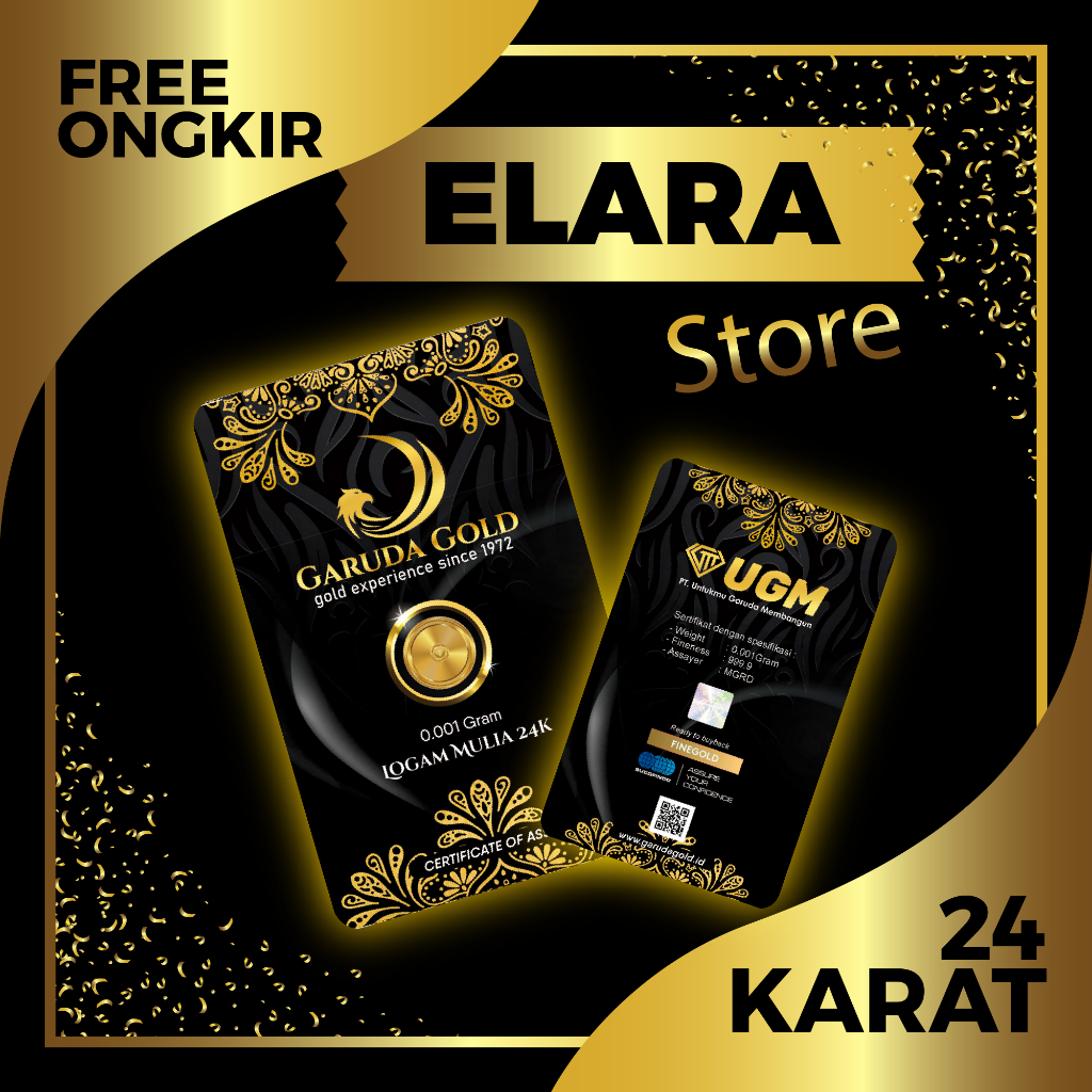 Jual Garuda Gold 0.001 Gram Emas Batangan Bersertifikat 24 Karat ...
