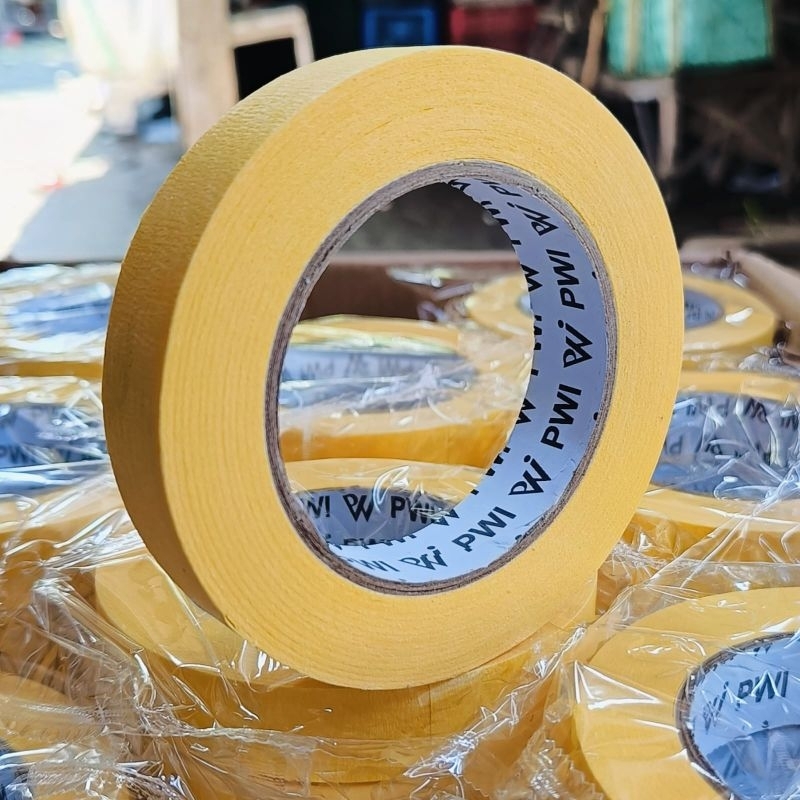 Jual Solasi kertas/masking tape kuning PWI 18mm ≥50meter | Shopee Indonesia
